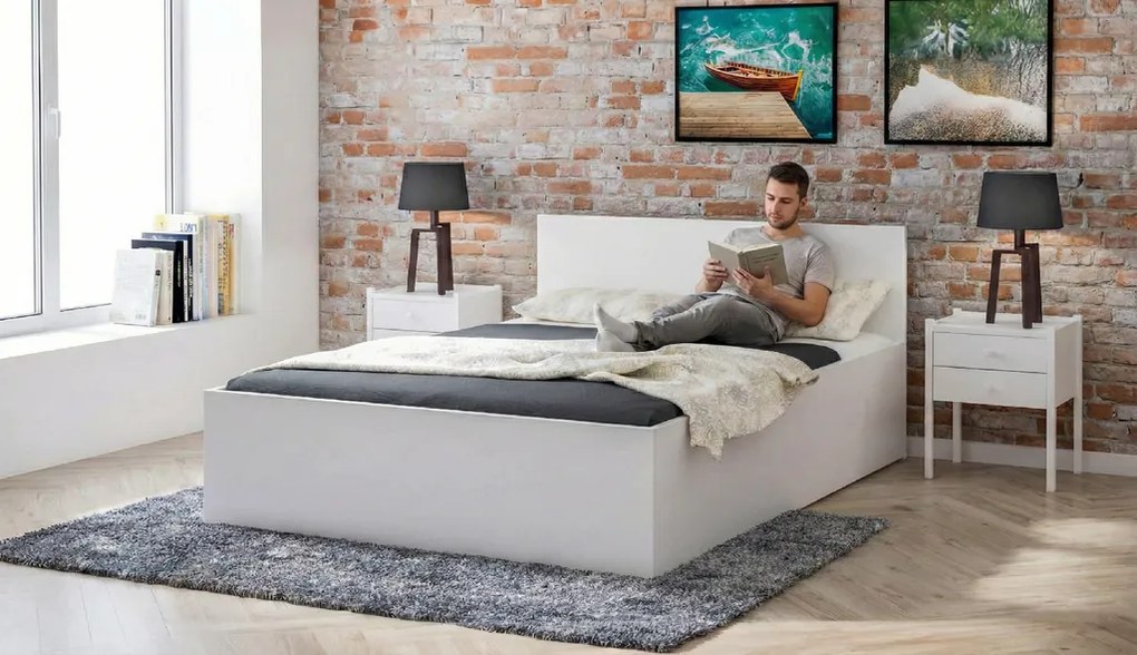 Maxi Postel STELA 90x200 cm, Bílá
