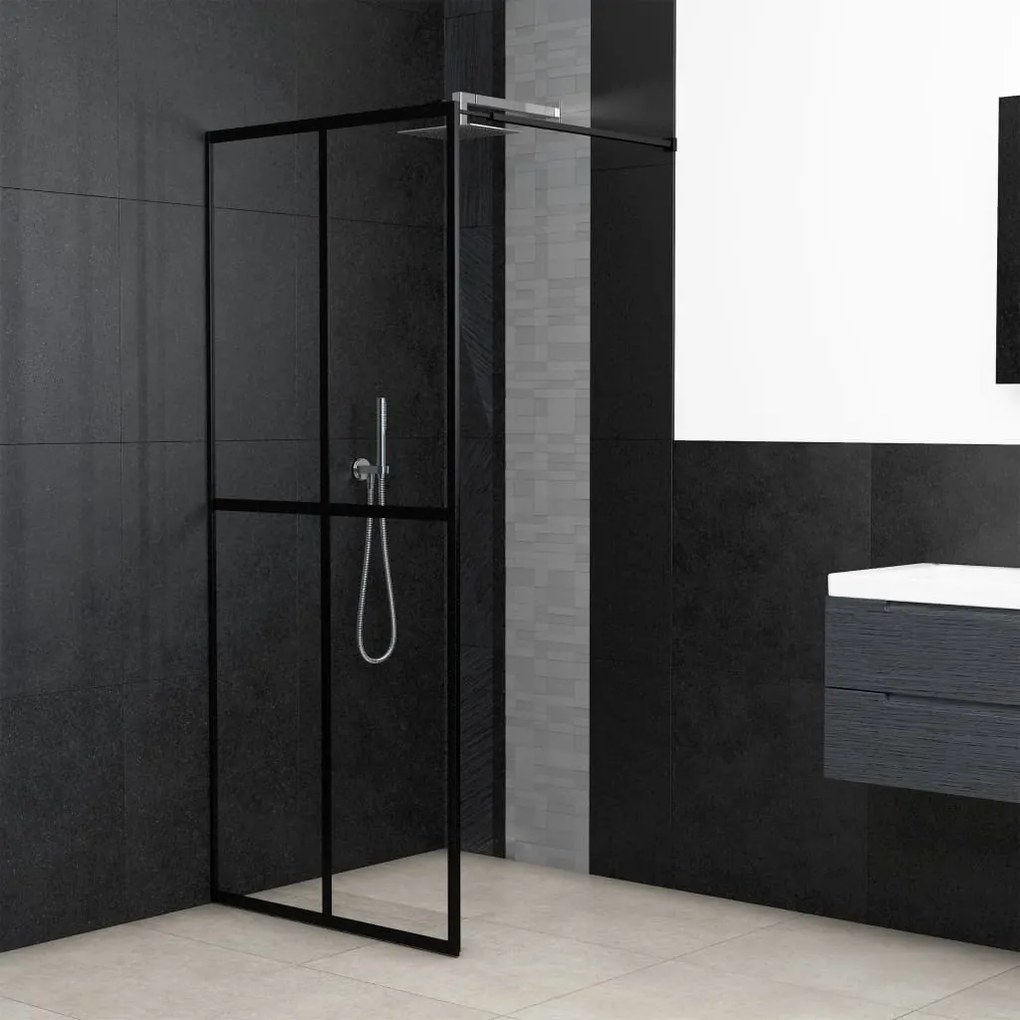 Zástěna do průchozí sprchy čiré tvrzené sklo 90 x 195 cm 145680