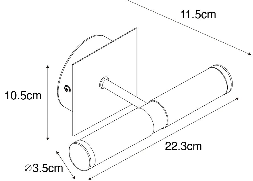 Moderní nástěnné svítidlo do koupelny bílé IP44 2-světlo - Bath