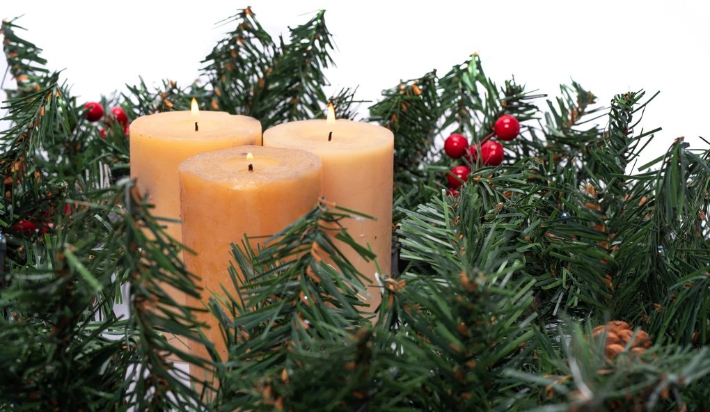 Tutumi - Vánoční věnec kulatý LED 60cm 311427, CHR-06524