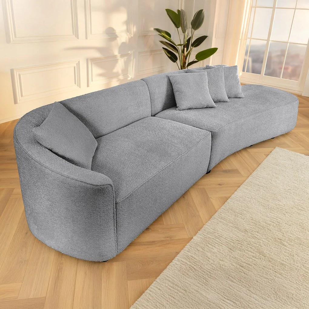 Invicta Třímístná pohovka ATELIER šedá 330 cm 46547