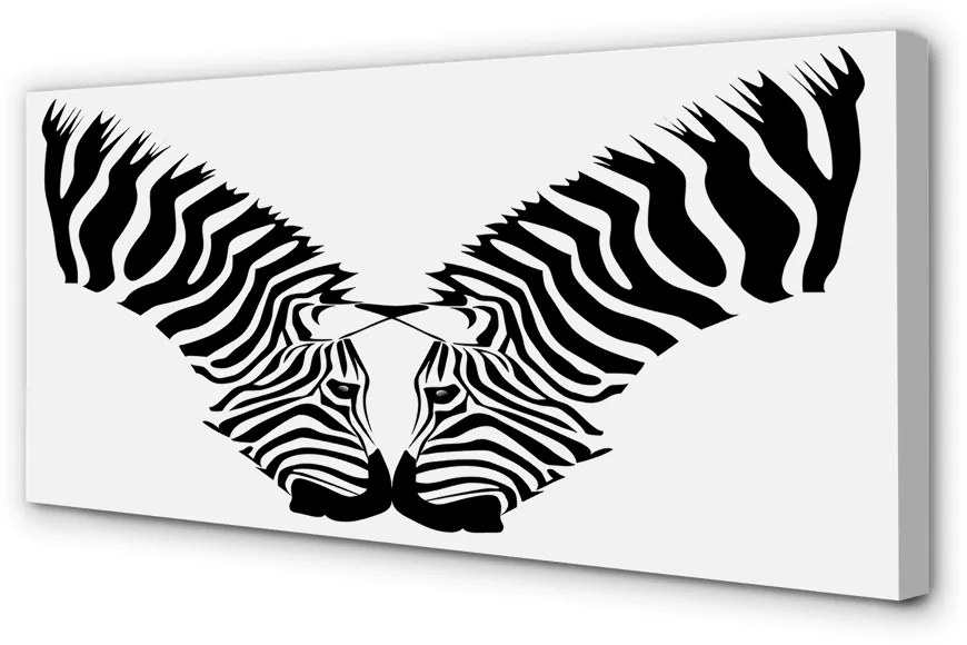 Obrazy na plátně zrcadlo zebra 100x50 cm