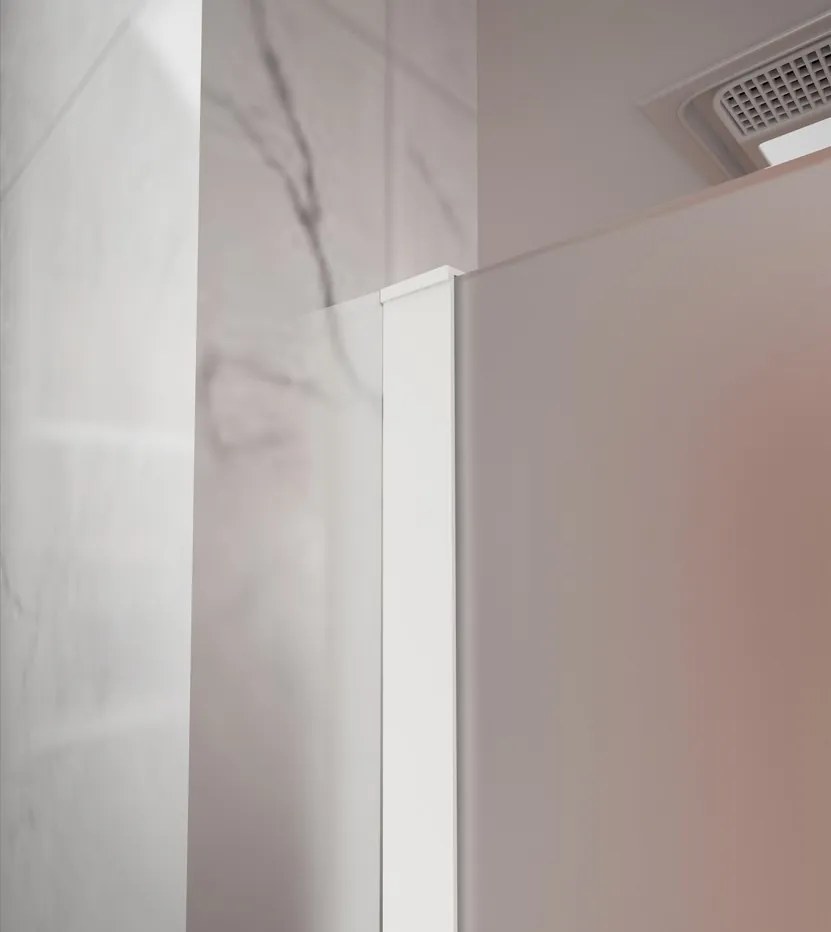 Erga Paris, sprchová zástěna Walk-In 30x200 cm, 8mm sklo námraza, bílý profil, ERG-V02-PARIS-030x200-FR-WH