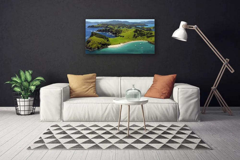 Obraz na plátně Moře Pláž Les Krajina 140x70 cm