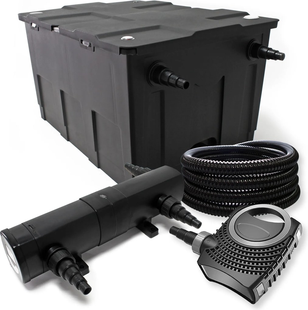 Sada jezírkové filtrace SunSun CBF-550 / CUV-218 – 60000 L, 10000 l/h, 80 W (54086)