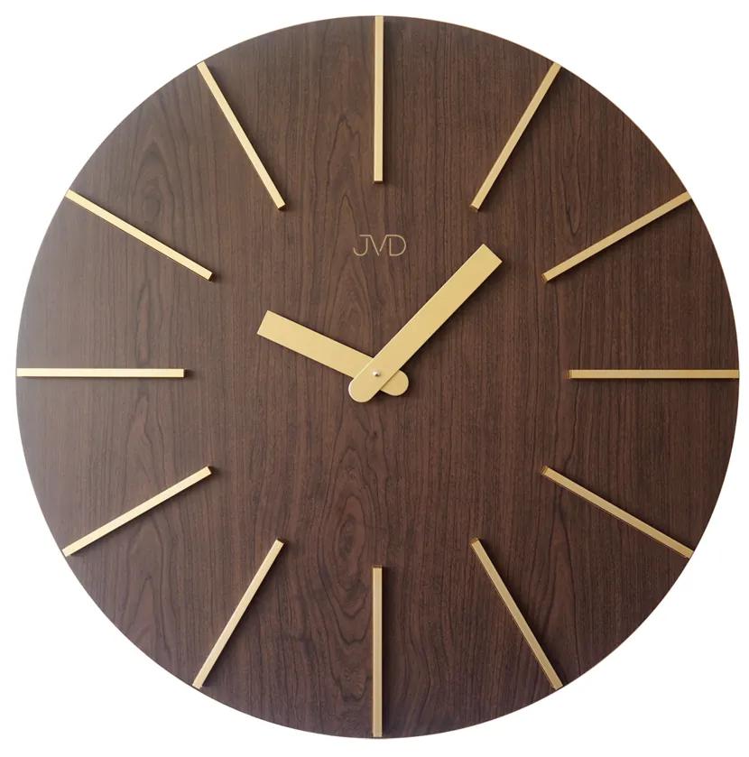 JVD Obrovské designové dřevěné nástěnné hodiny průměr 70cm JVD HC702.1