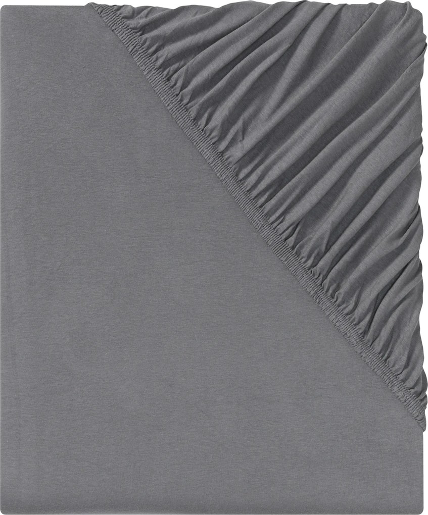 Livarno home Žerzejové napínací prostěradlo, 140-160 x 200 cm (šedá)
