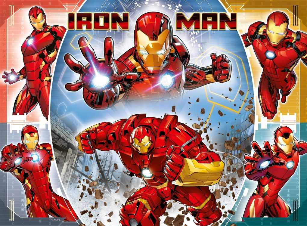 Puzzle ravensburger puzzle 133772 marvel hero: iron man 100 dílků