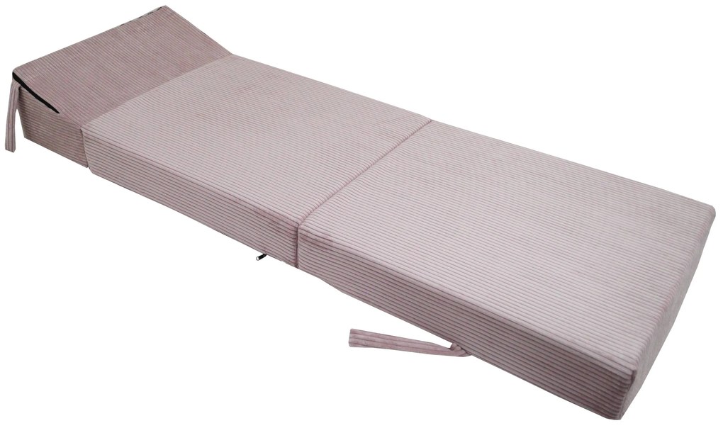 Rozkládací křeslo - matrace pro hosty Lincol růžové 70x200x15 cm
