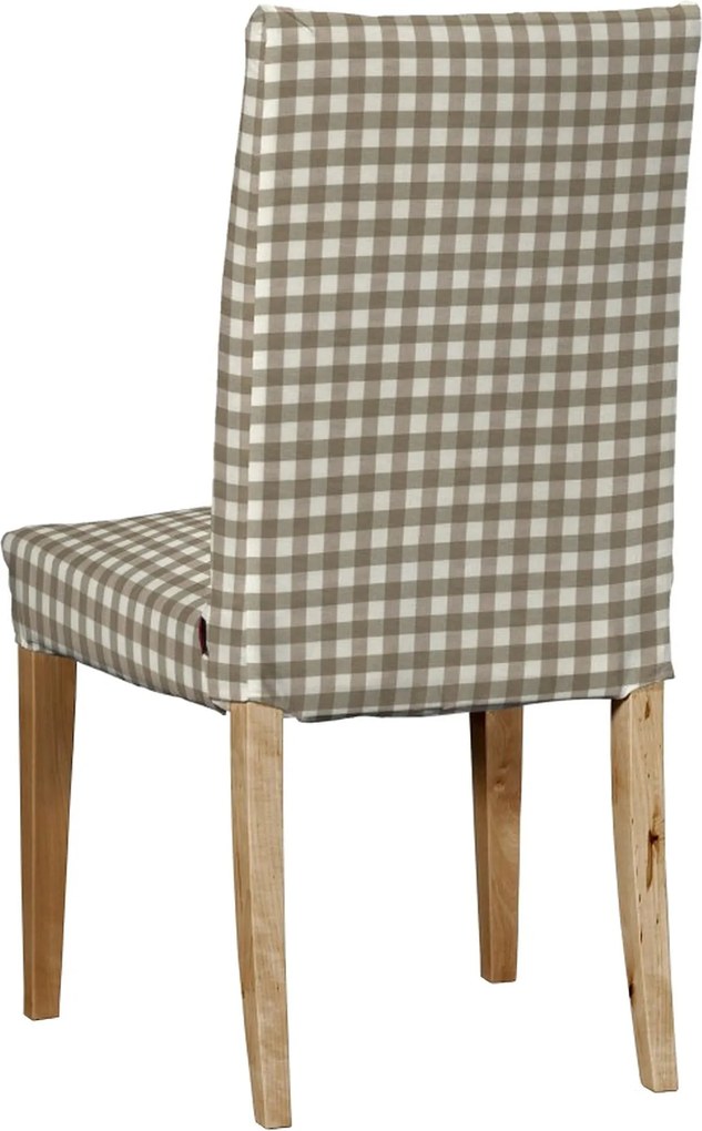 Potah na židli IKEA  Henriksdal, krátký barva béžová látka vzorované