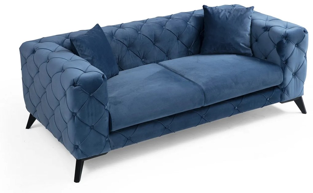 Designová sedačka Rococo 197 cm modrá