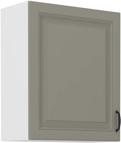 Kuchyňská skříňka Stilo 60 G-72 1F korpus bílá, dvířka světle šedá CLAY