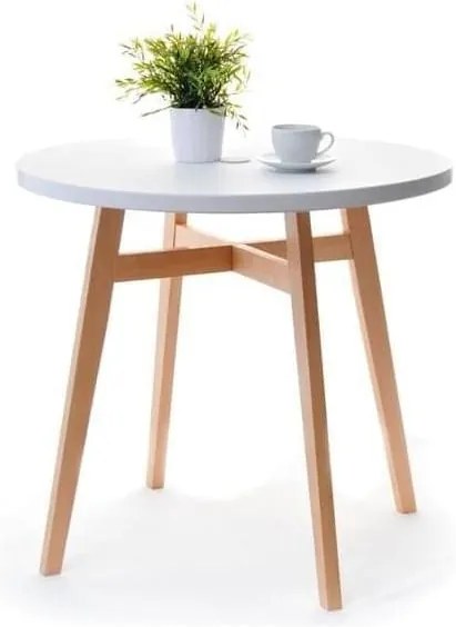 design4life Jídelní stůl SITE bílá/buk