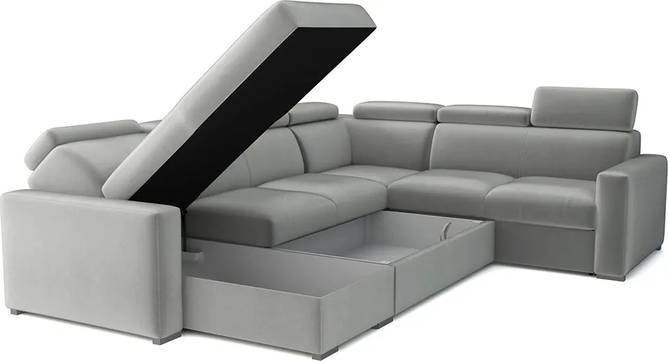 Sedací souprava PEDRO U | 170x315x250 | rozkládací + 2x úložný prostor | VÝBĚR TKANIN