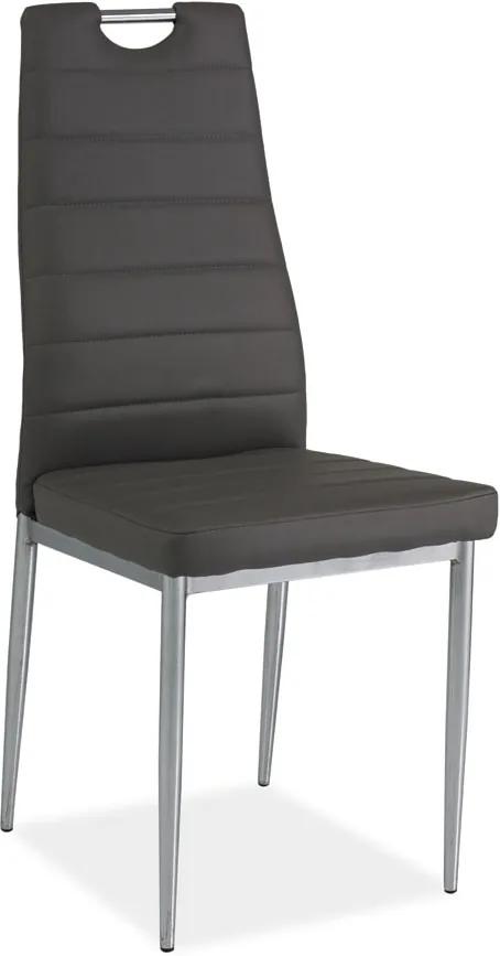 Jídelní čalouněná židle H-260 šedá/chrom