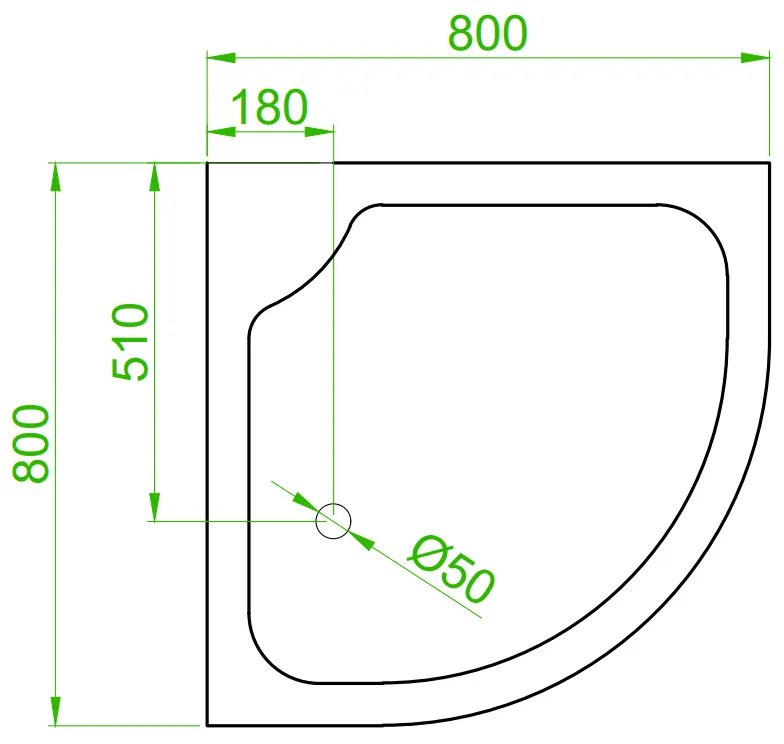 BPS-koupelny Hydromasážní box HYD-NI80, 80x80 cm