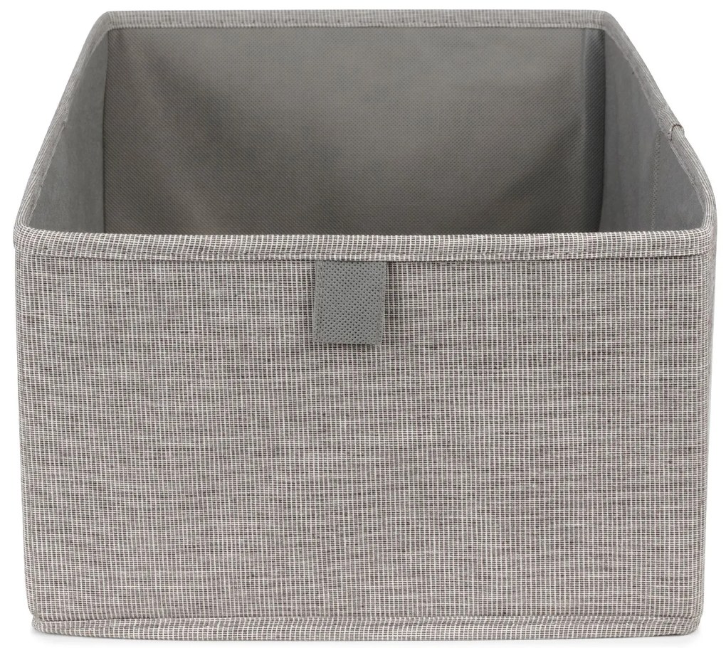 Úložný box Compactor Oxford 26 x 42 x 16,5 cm, polyester, šedo-béžový