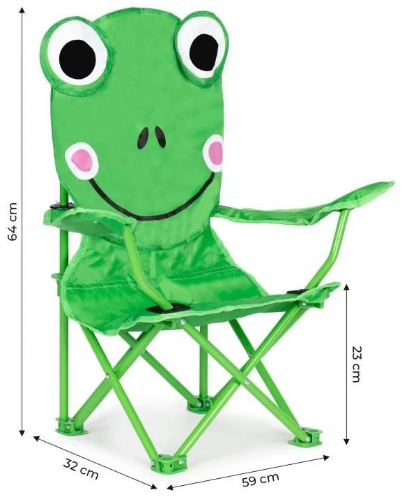 Kempingová židle pro děti Veselá žabka
