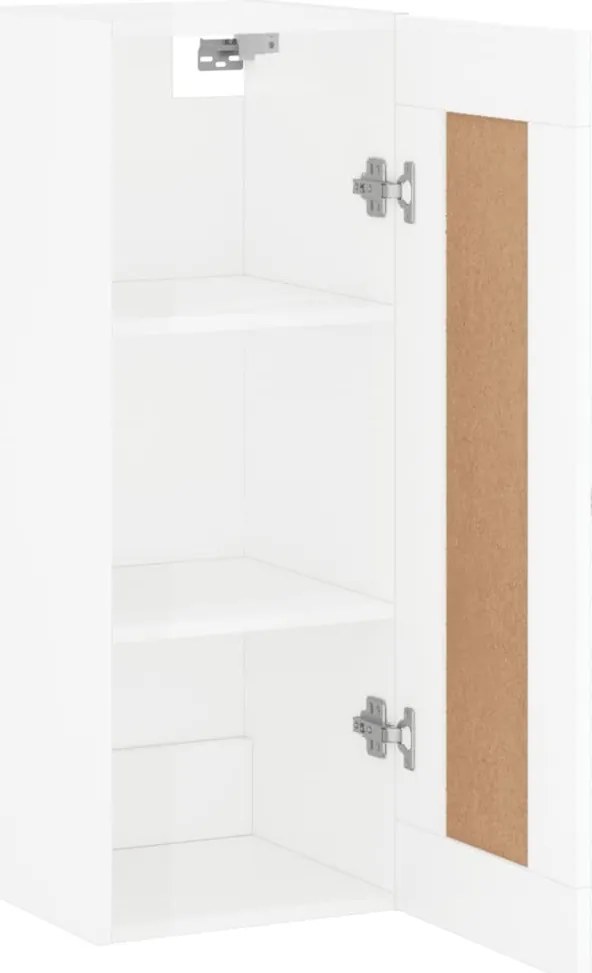 vidaXL Nástěnná skříňka 34,5 x 34 x 90 cm kompozitní dřevo [830494] Barva: Bílá
