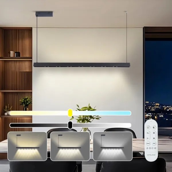 Immax NEO 07306L-LED Stm lustr na lanku MADEIRA 26W/230V Wi-Fi Tuya 122 cm černá