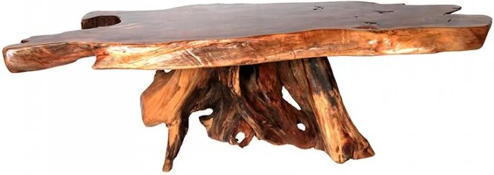 Konferenční stolek Velký Woodstock, masívní teakové dřevo.
