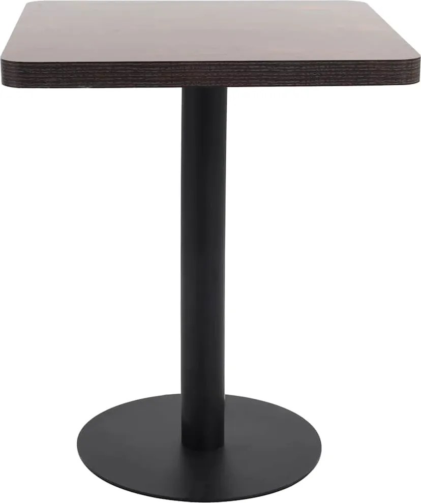 Bistro stolek tmavě hnědý 60 x 60 cm MDF 286431