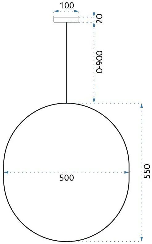 Toolight - LED závěsné stropní svítidlo APP967-1CP, černá, OSW-06110