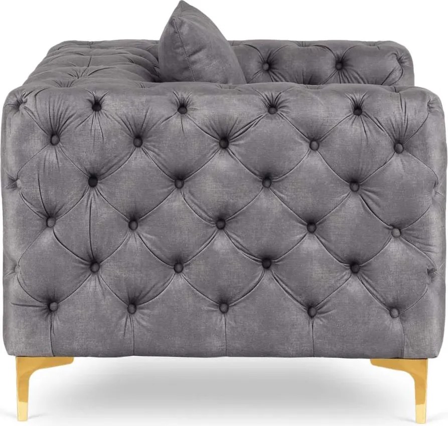 Křeslo Casur Velvet, šedá
