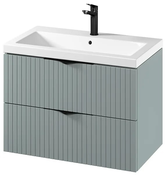 Cersanit Tirso, závěsná umyvadlová skříňka 794x447x572 mm + keramické umyvadlo, zelená matná, S801-540