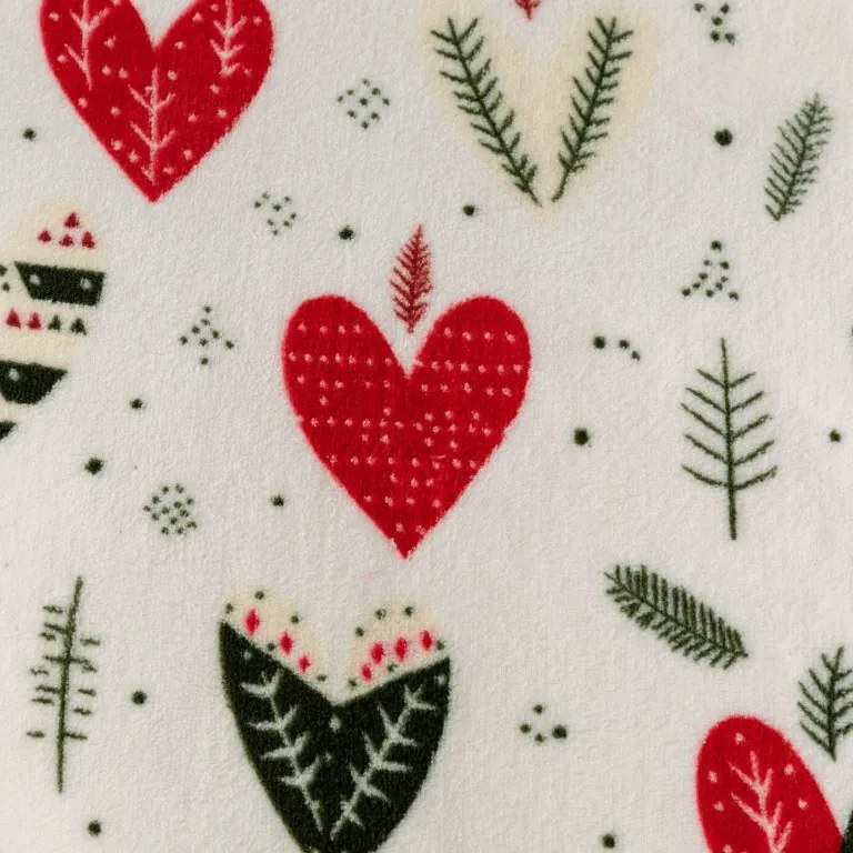 Mikroplyšové povlečení WINTER HEARTS barevné Rozměr povlečení: 2 ks 70 x 90 cm | 200 x 220 cm