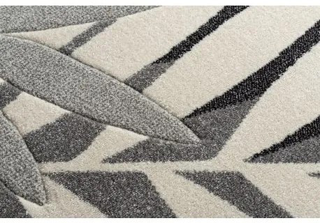 koberec FEEL 1827/16811 LISTY šedá / krémový velikost 140x190 cm | krásné koberce cz