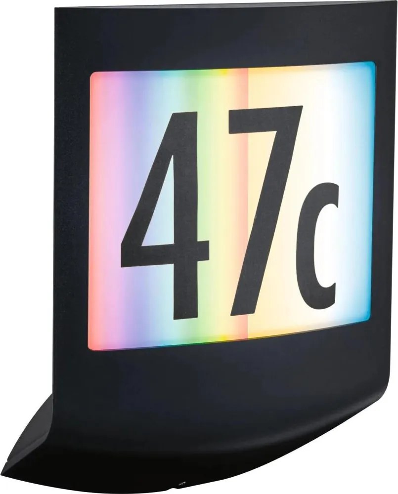 Paulmann 94513 - RGBW LED/8,2W IP44 Stmívatelné domovní číslo PADEA 230V
