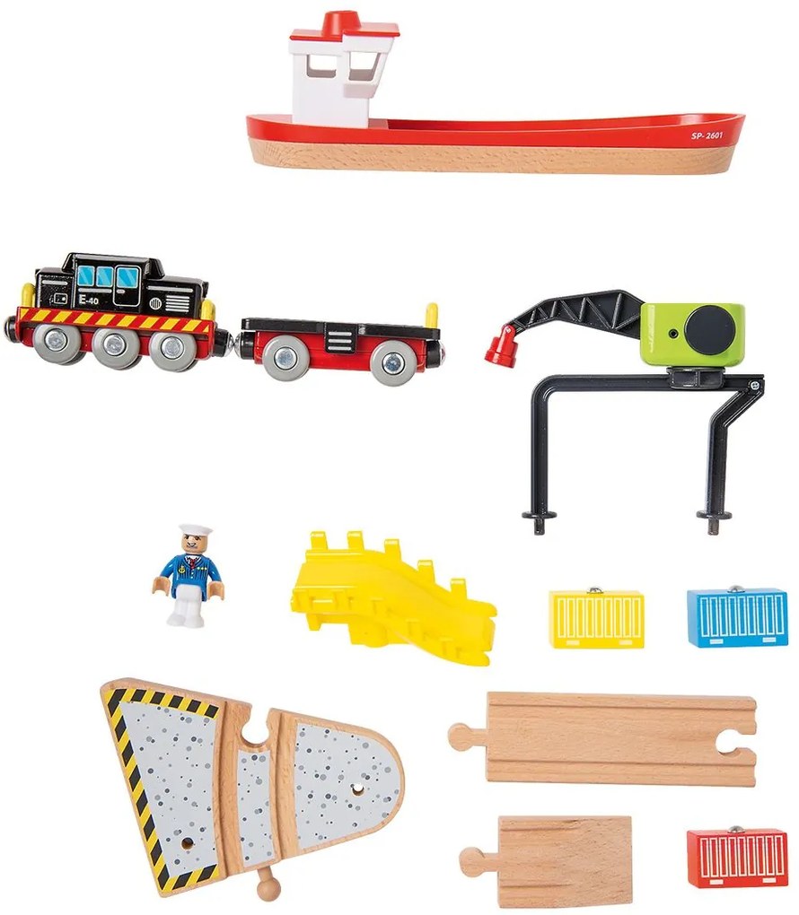 PLAYTIVE®JUNIOR Dřevěné doplňky k železnici / autodráze (nákladní - 4032611259559