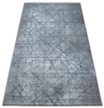 koberec AKRYL VALENCIA 3949 INDUSTRIAL šedá / modrý velikost 80x150 cm | krásné koberce cz