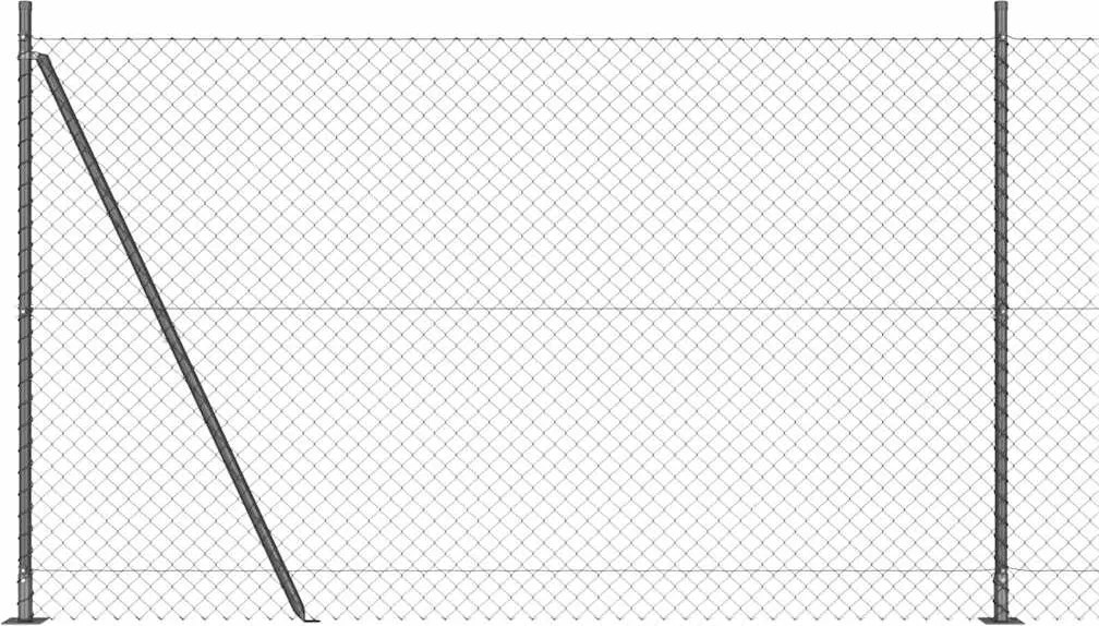 Zábradlí s betonovým základem 10 x 1,5 m Ocel potažená PVC Šedá 3351260