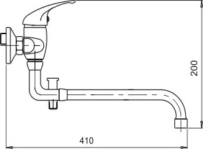 Novaservis Metalia 55 55037,0 vanová baterie paneláková nástěnná 100 mm