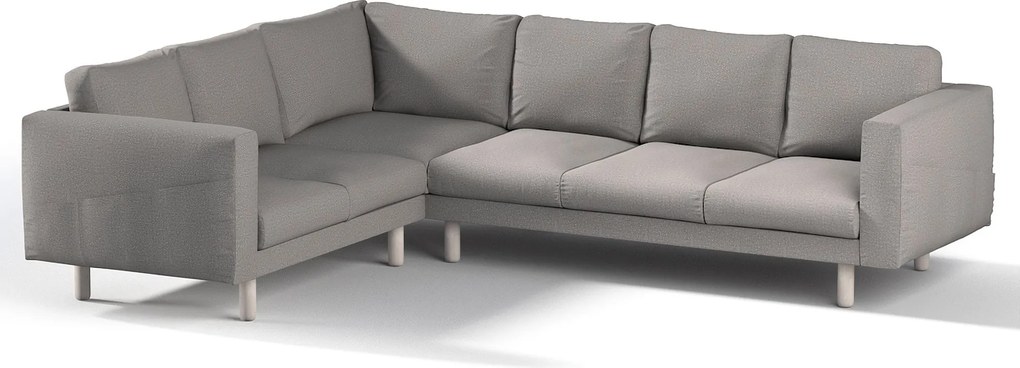 Potah na pohovku IKEA Norsborg rohová 5-místná barva šedá látka pletený vzor