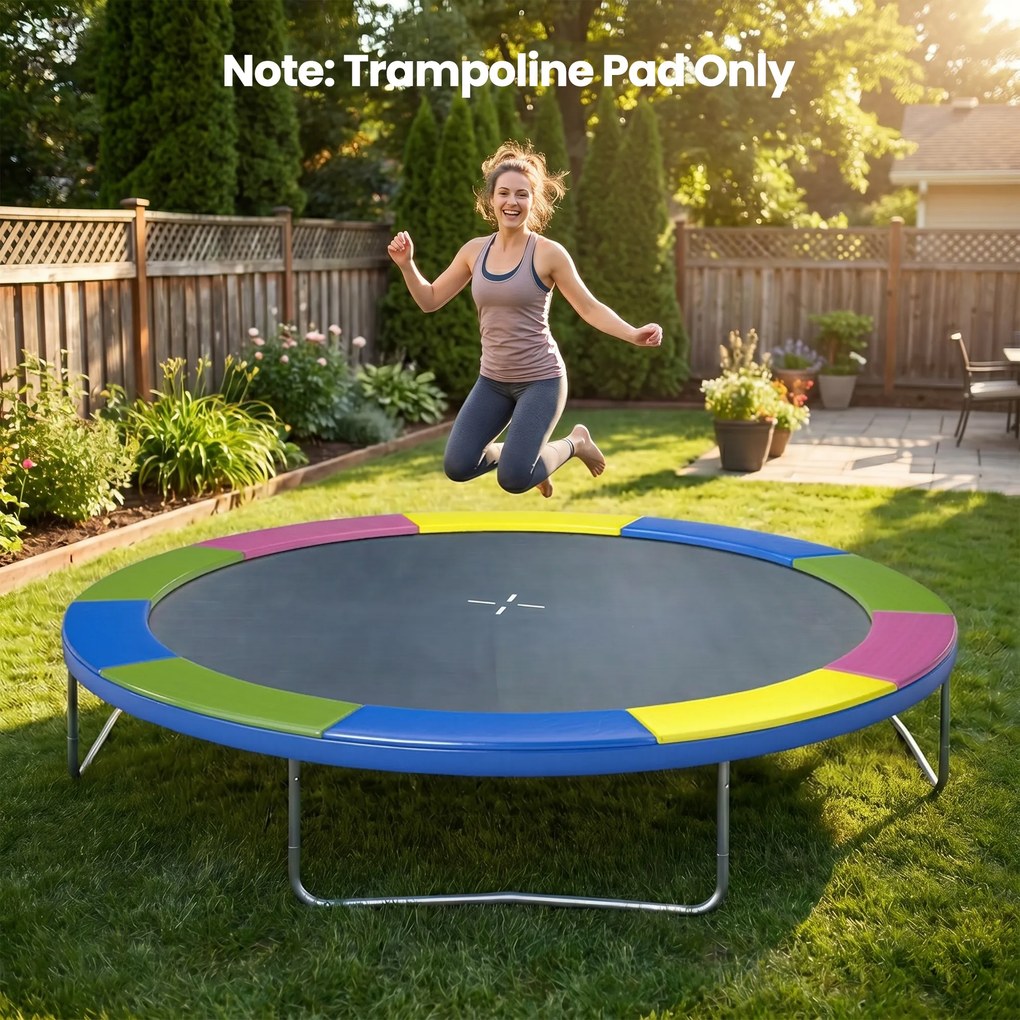 Kryt hrany trampolíny SPORTNOW Ø305 cm, barevný, odolný proti povětrnostním vlivům a UV záření, ideální pro zahradní trampolíny | Aosom.de