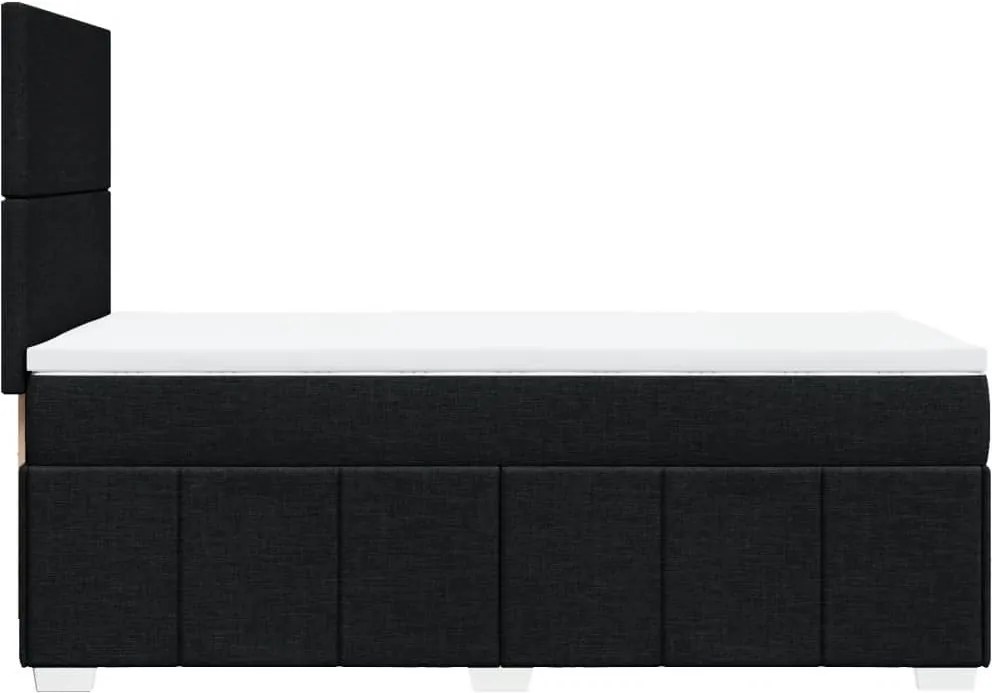 Box spring postel s matrací černá 100 x 200 cm textil 3291574