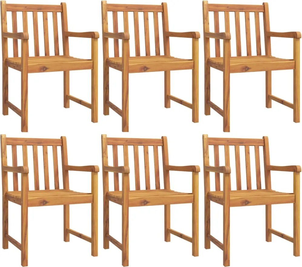 Zahradní židle 6 ks 56 x 55,5 x 90 cm masivní akáciové dřevo 3206273