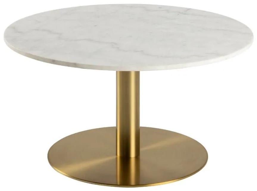 Intesi Konferenční stolek Corby 80x80 mramor/zlato