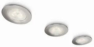 LED Bodové zápustné svítidlo Philips Sceptrum set 3ks 59100/17/16 matný chrom 2700K