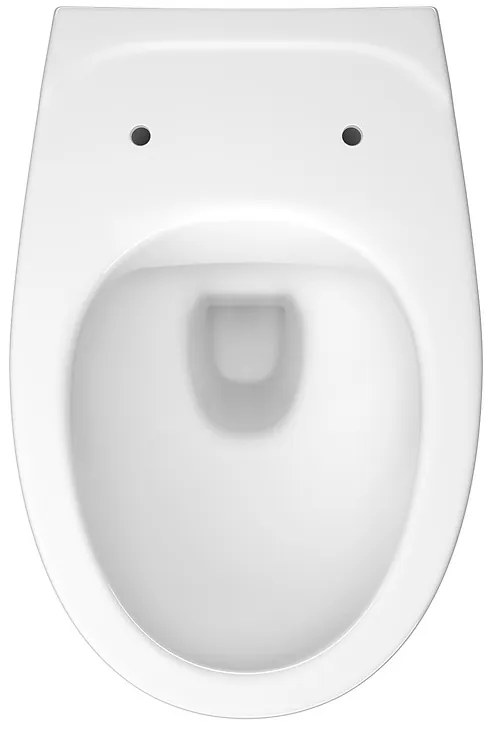 Cersanit Cersania SimpleOn, závěsná WC mísa 52,5x36x37,5 cm + sedátko s pomalým zavíráním z duroplastu, horizontální odpad, bílá, S701-566