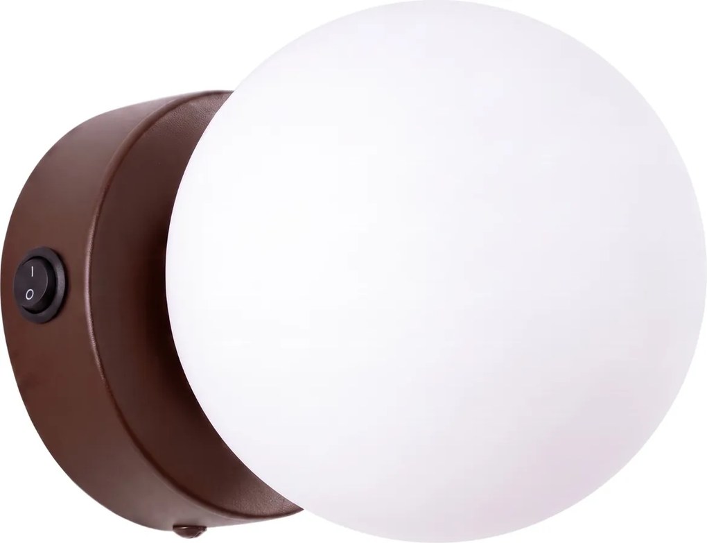 Sollux Lighting Nástěnné svítidlo YOLI 1 hnědé s vypínačem