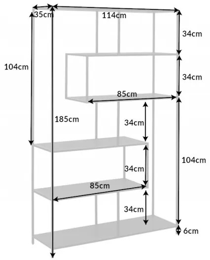 Police Slim Line 185x115cm černý jasan/ 42023