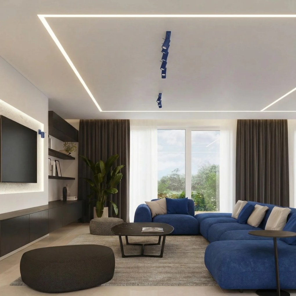 Sollux Lighting Nástěnné svítidlo RING ultramarínové