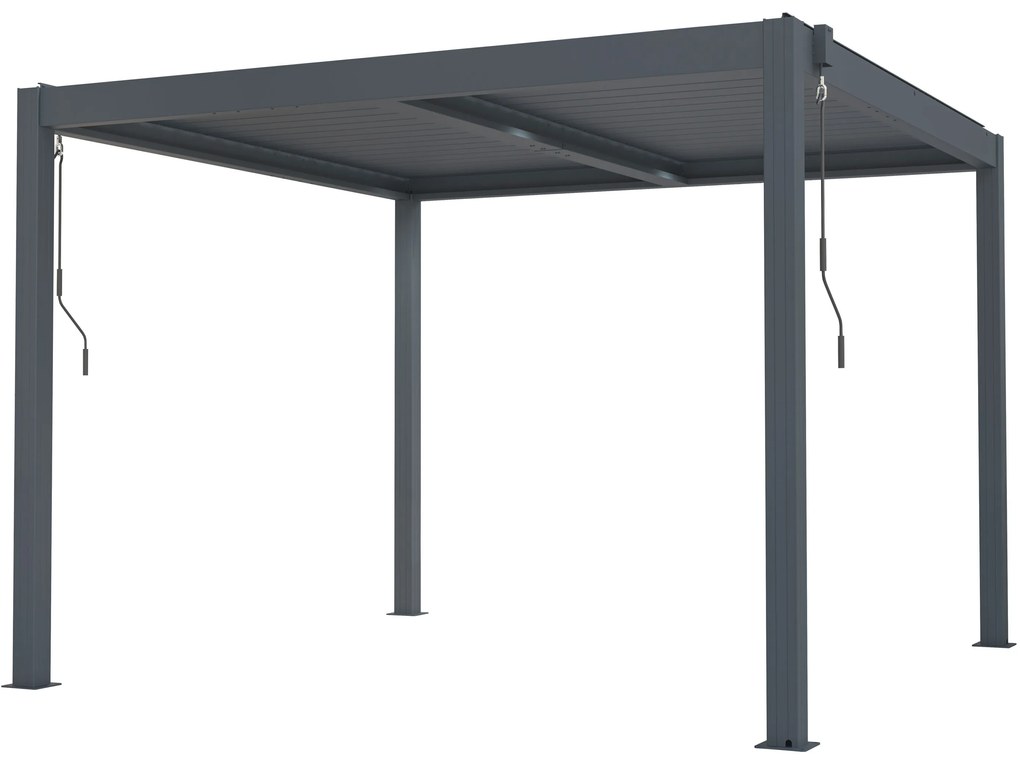 Bioklimatická pergola g21 austin 3x3 m, antracitová hliníková