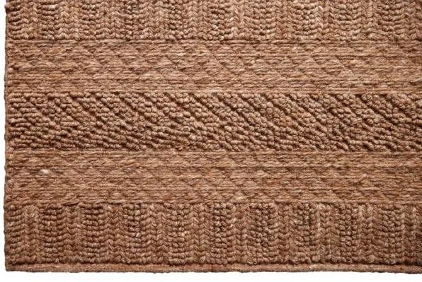 Diamond Carpets India, Ručně vázaný kusový koberec Louve DESP P91 Dust Natural, 120x170, hnědá, chodba / předsíň