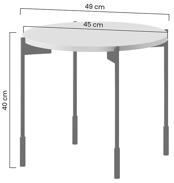 Kulatý kávový stolek Sonatia 45 cm - olivová