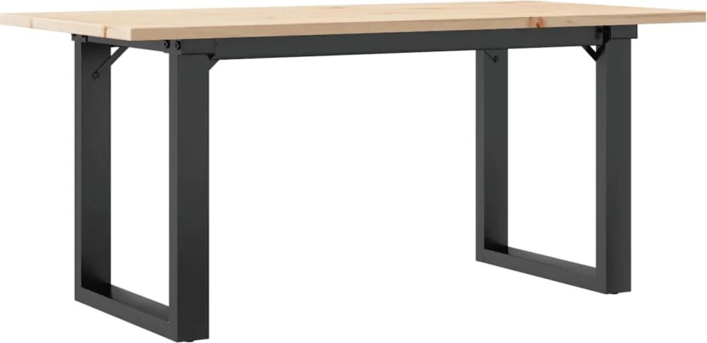 Konferenční stolek s O rámem 90x40x45 cm borové dřevo a ocel 3282664